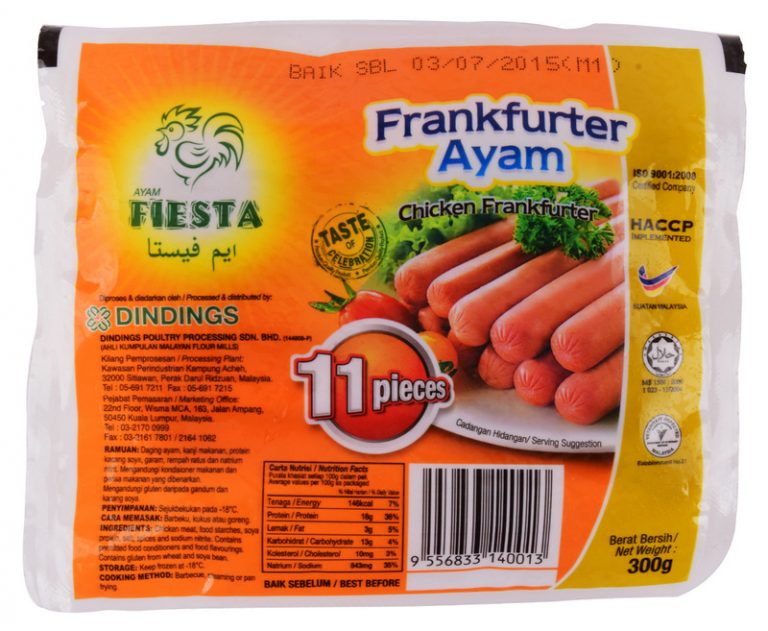82 Fiesta Chicken Frankfurter Honey 300gm - Hock Sin Fresh and Frozen ...